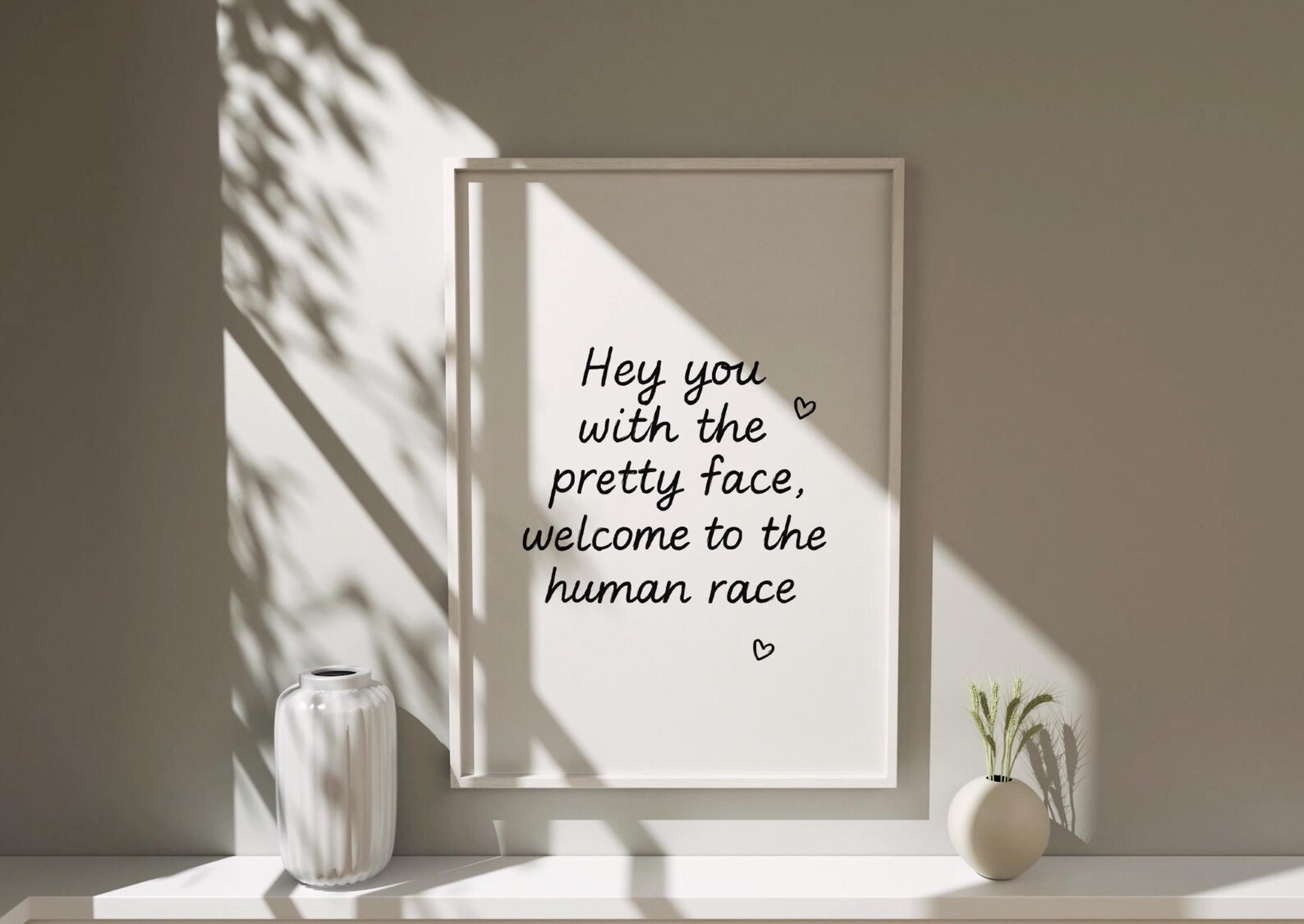 Pretty Face Welcome Print – Nursery Decor, Baby Shower Gift (digital ...