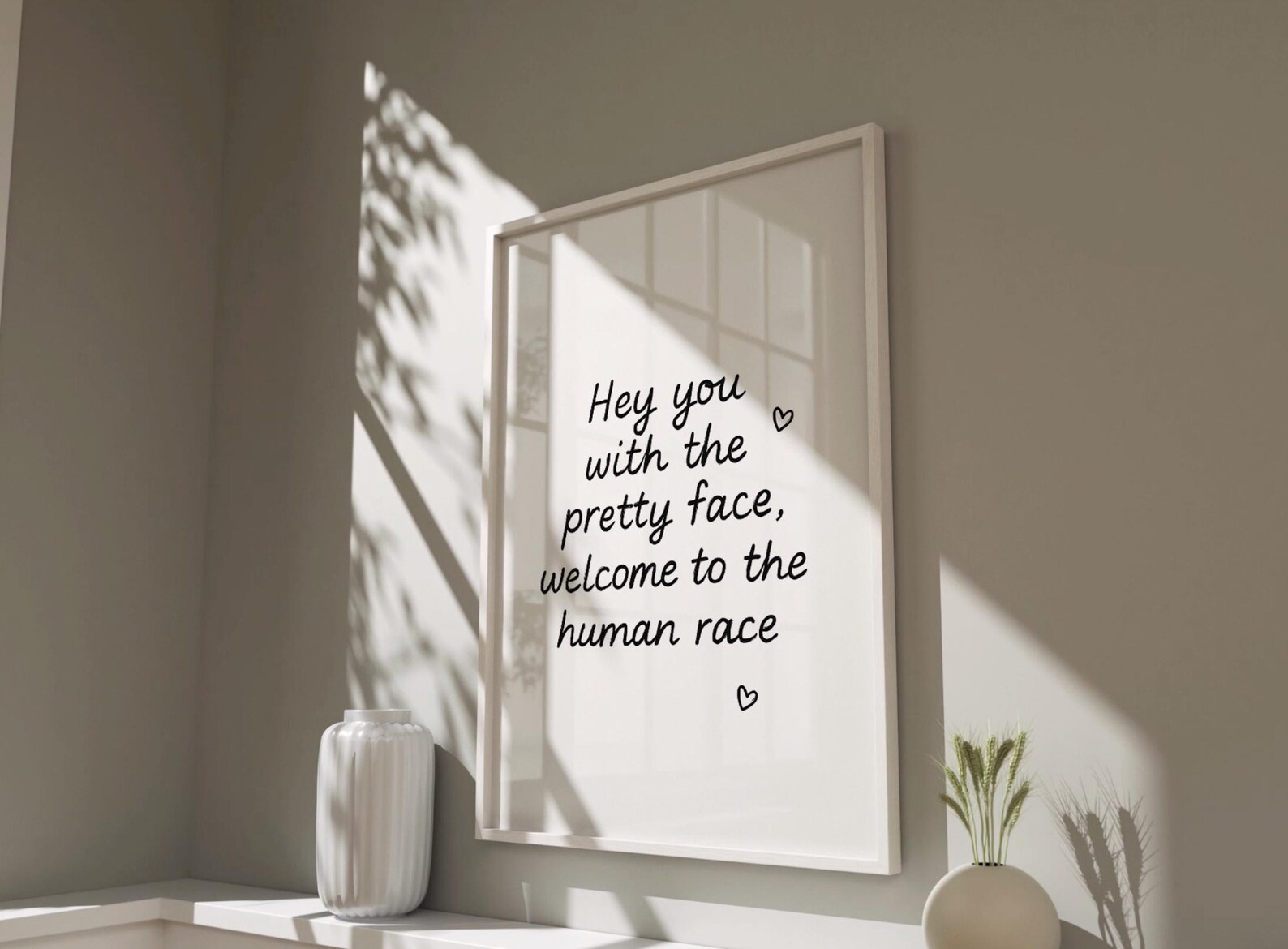 Pretty Face Welcome Print – Nursery Decor, Baby Shower Gift (digital ...