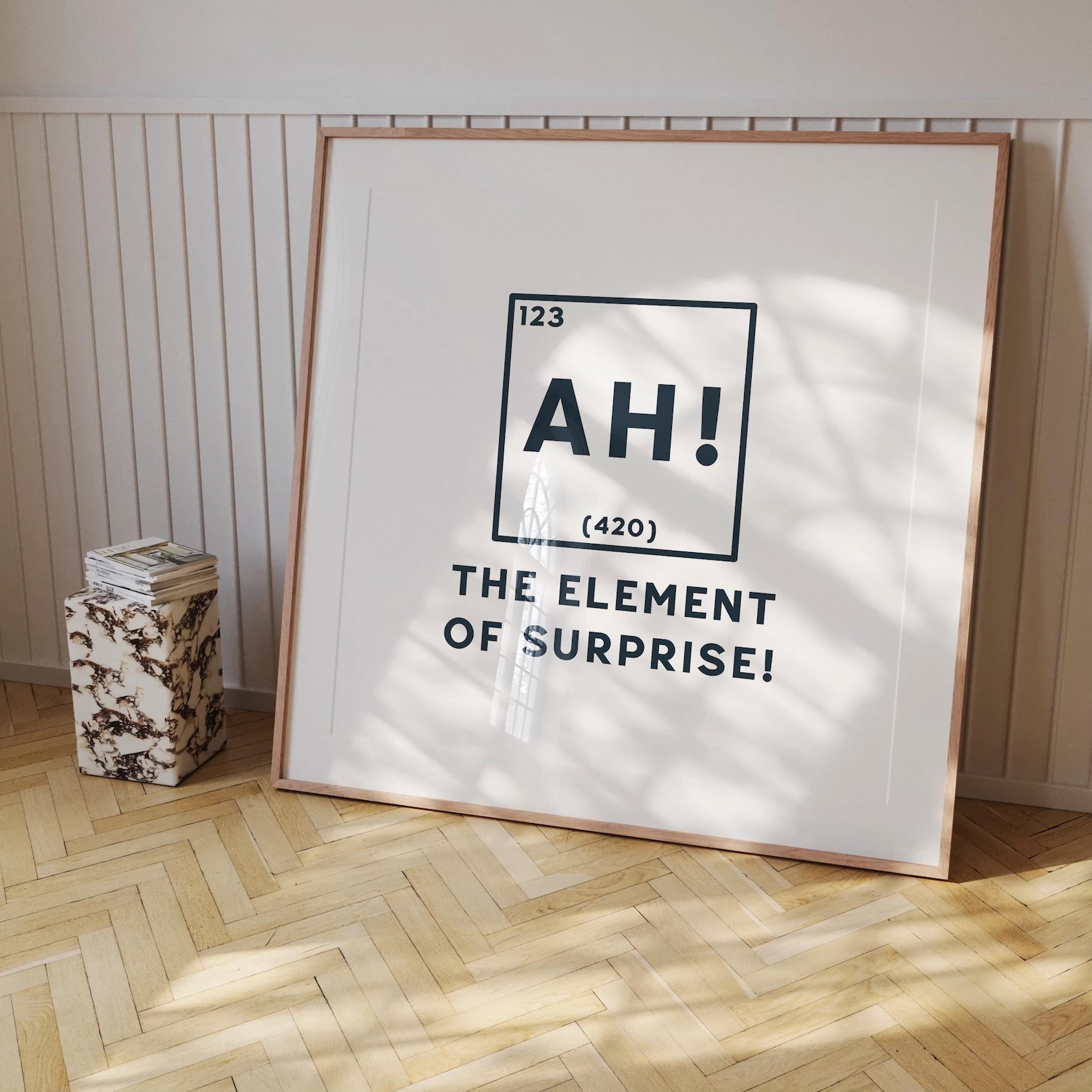 Funny Science Poster – Element of Surprise Chemistry Art (digital ...