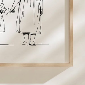 Sisters Drawing - Holding Hands - Pinky Promise - Sisters Line Drawing ...