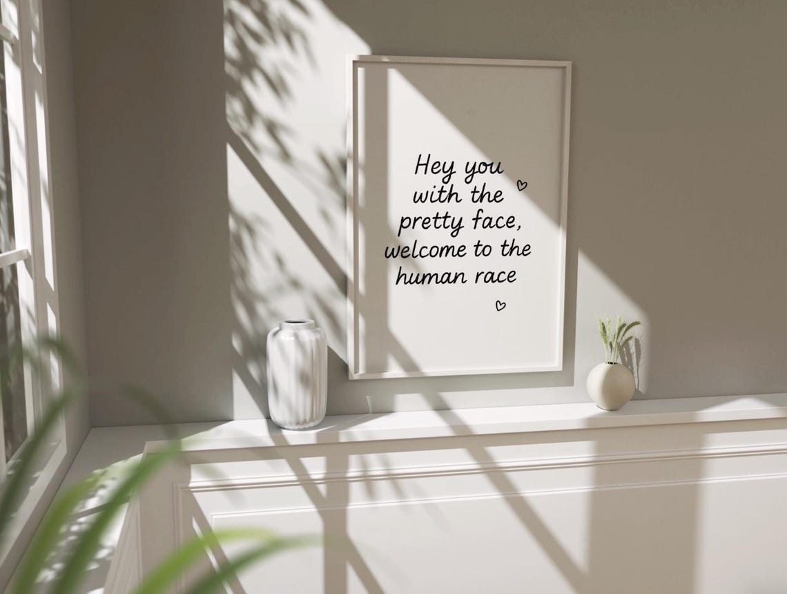 Pretty Face Welcome Print – Nursery Decor, Baby Shower Gift (digital ...