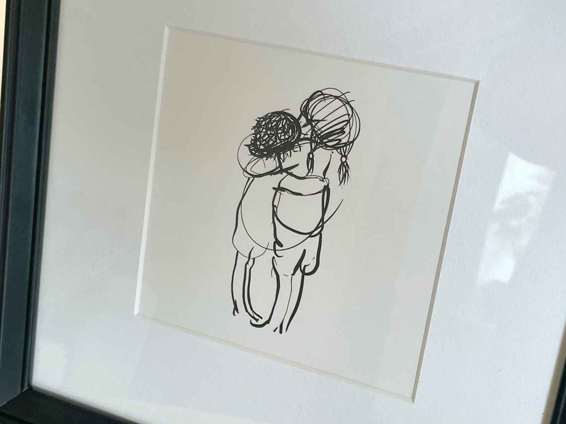 Sisters Together Line Art - Etsy