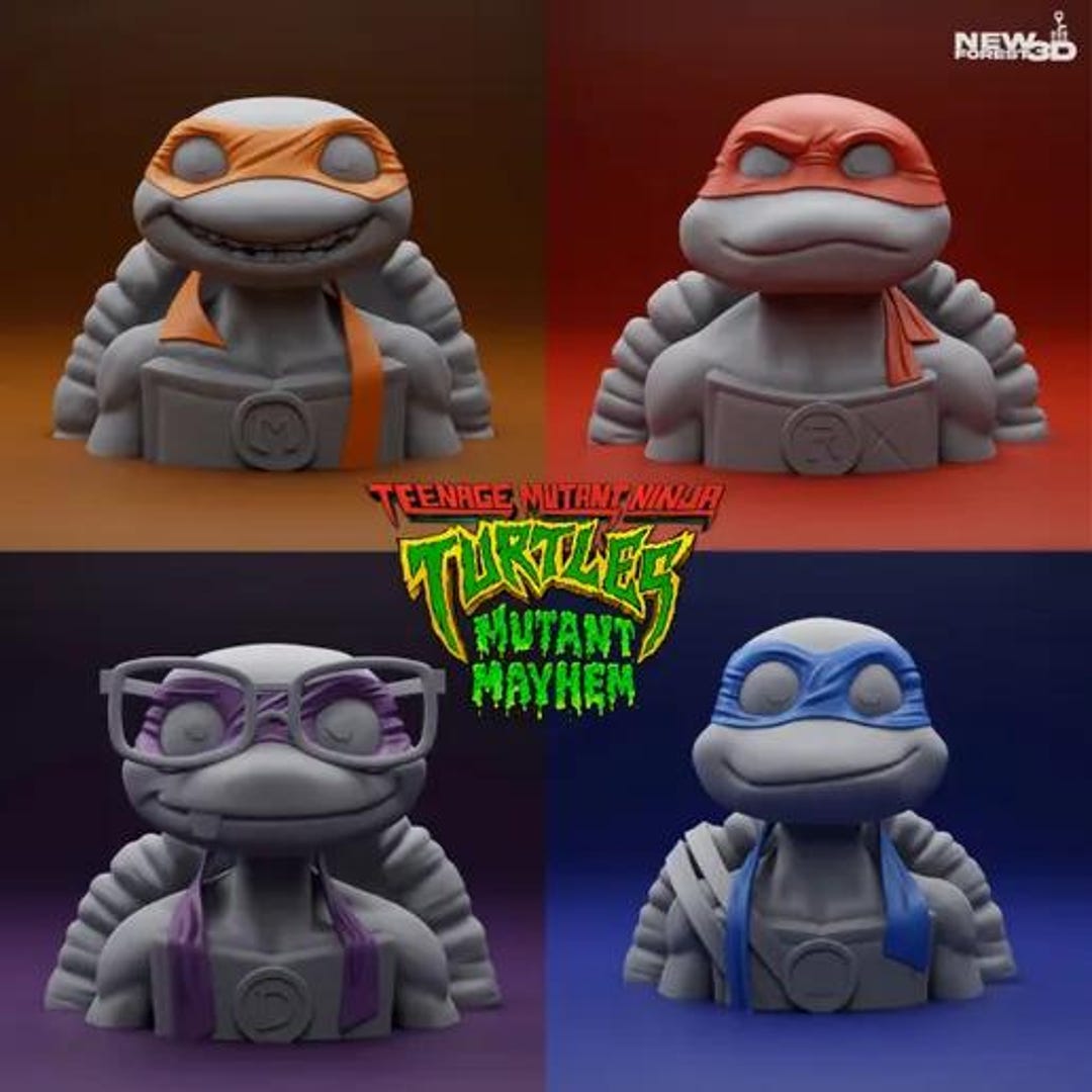 TMNT Complete Set Busts STL Files, 3D Printable Teenage Mutant Ninja ...