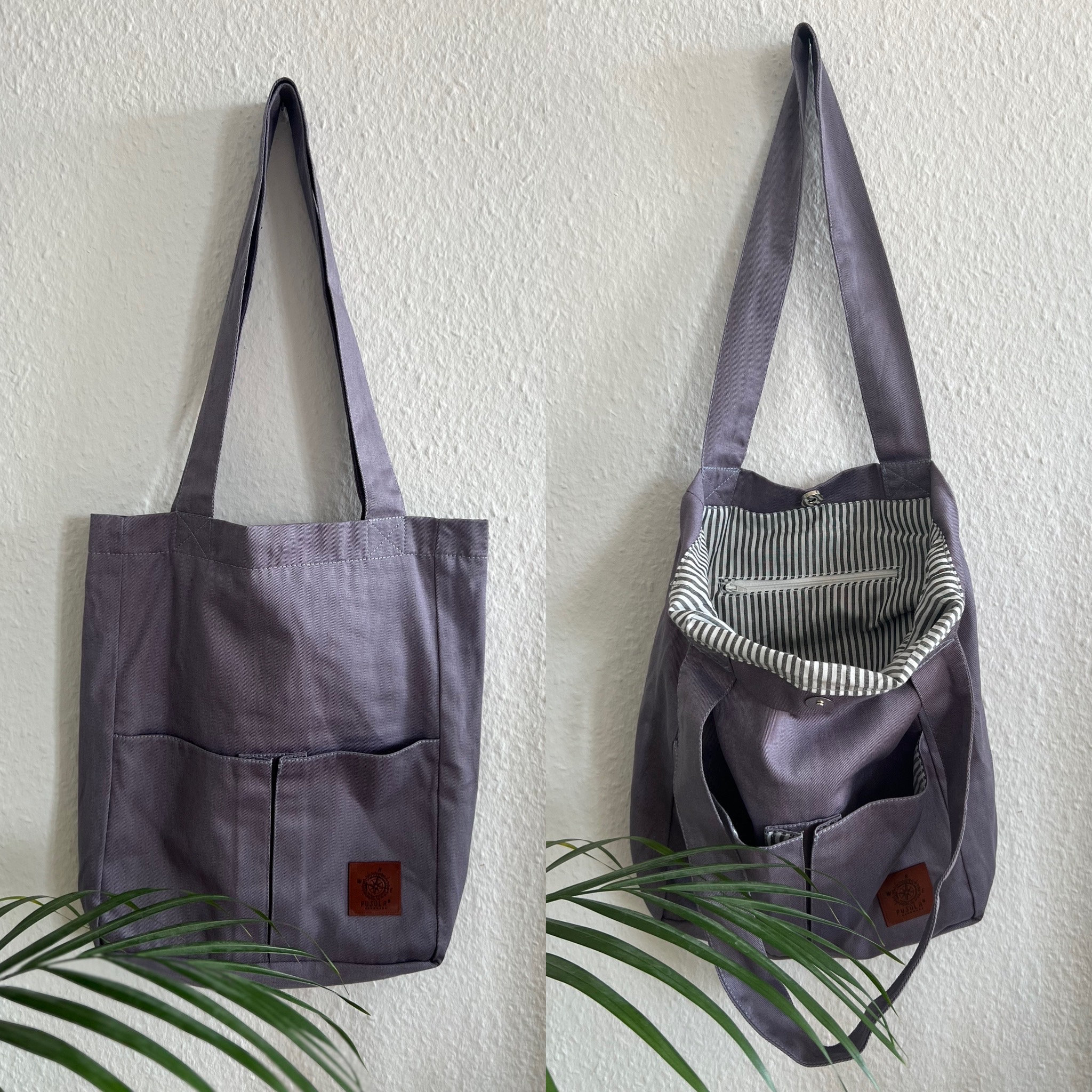 Handmade Shopper | Handtasche | Damen | Canvas | Einkaufstasche Totebag ...