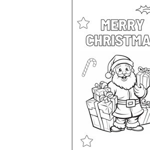 Christmas Cards to Color | Printable Christmas Card to Color | Color ...