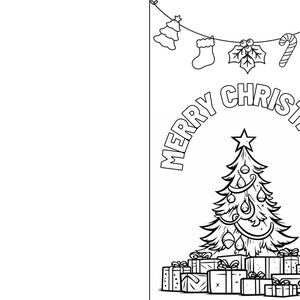 Christmas Cards to Color | Printable Christmas Card to Color | Color ...