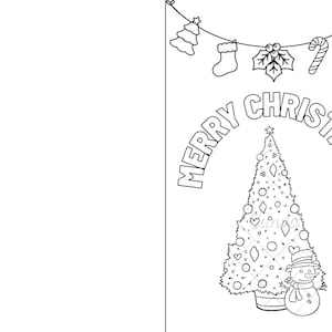 Christmas Cards to Color | Printable Christmas Card to Color | Color ...