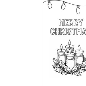 Christmas Cards to Color | Printable Christmas Card to Color | Color ...