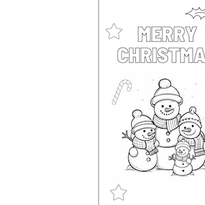 Christmas Cards to Color | Printable Christmas Card to Color | Color ...