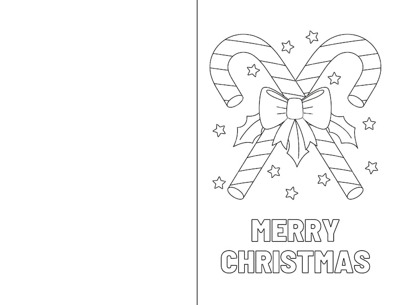 Christmas Cards to Color | Printable Christmas Card to Color | Color ...