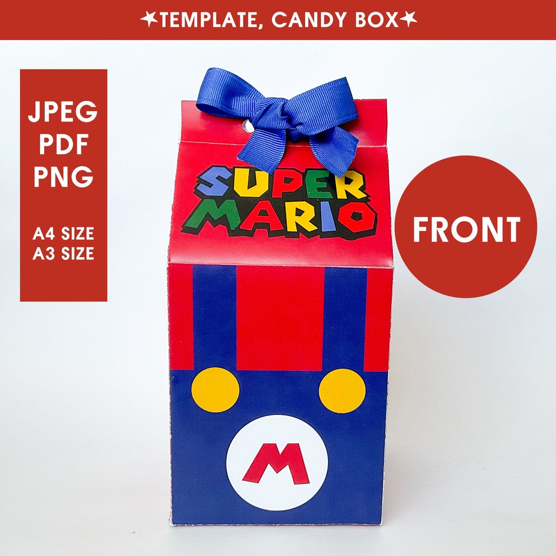 Candy Box Template Milk Box Candy Box Template Instant - Etsy