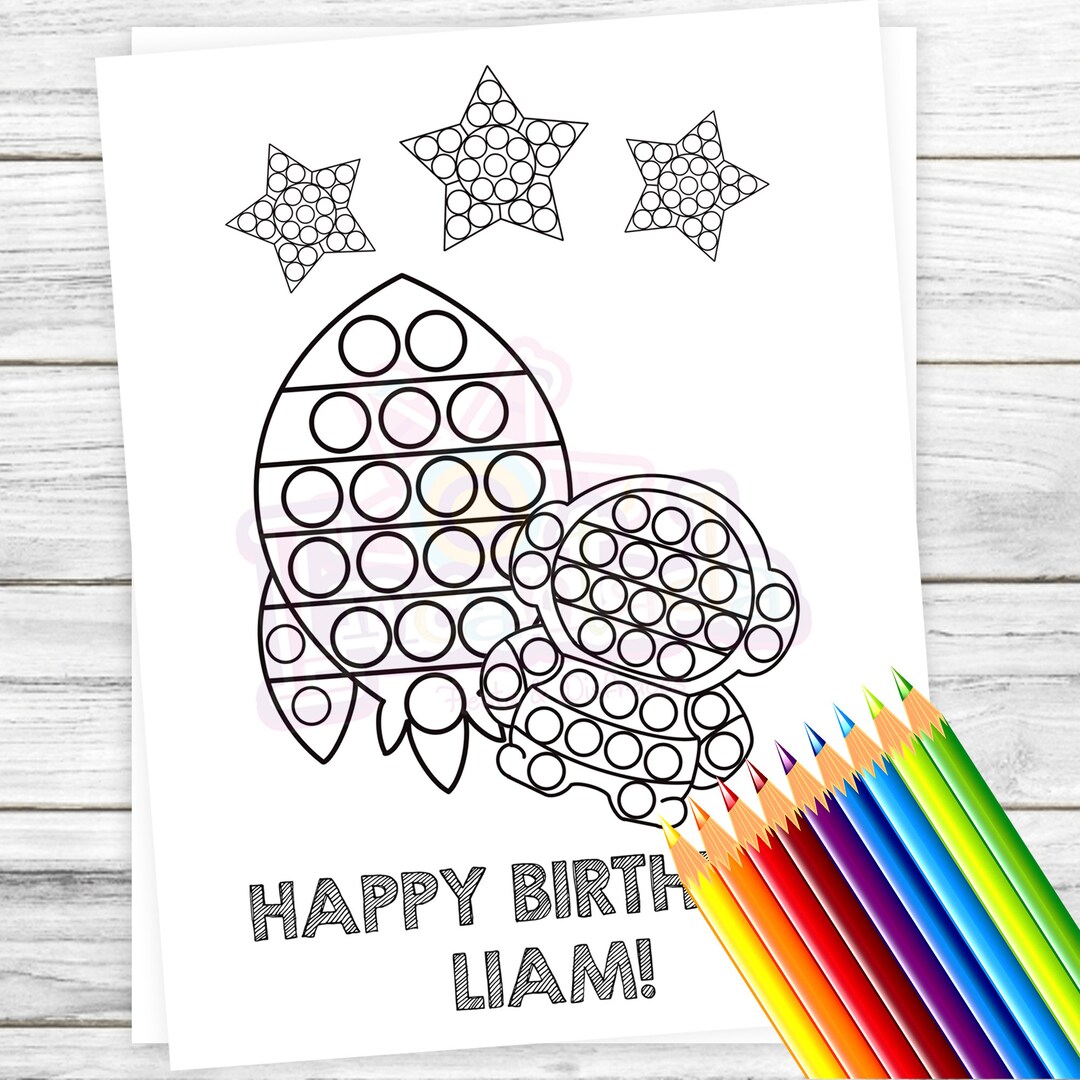 Pop It Coloring Page Pop It Party Fidget Toy Space Pop It - Etsy Australia