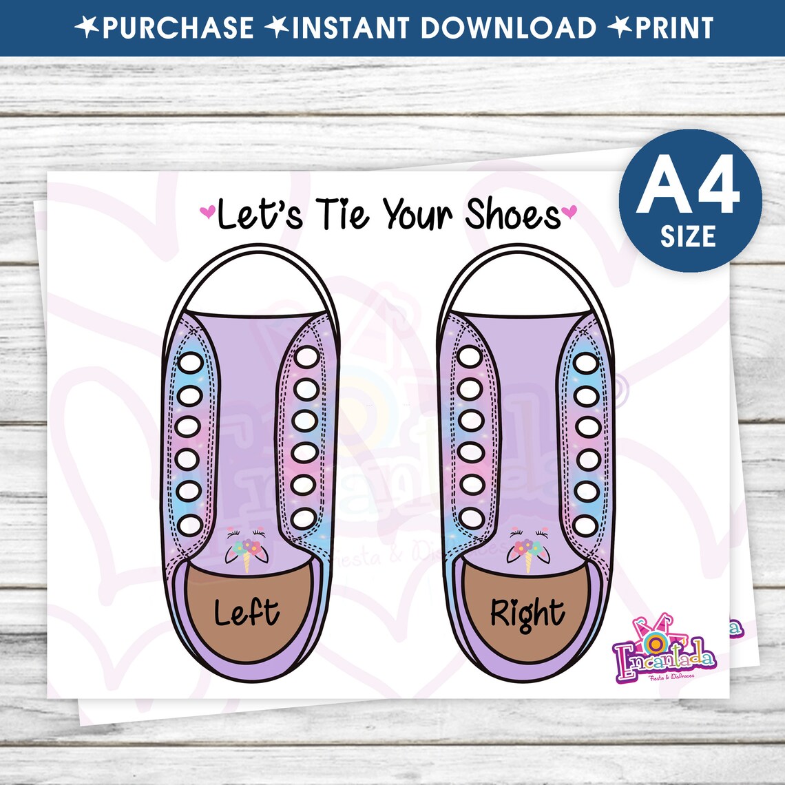 Printable Shoe Template Learn to Tie Your Shoelaces Tie Your Shoes ...