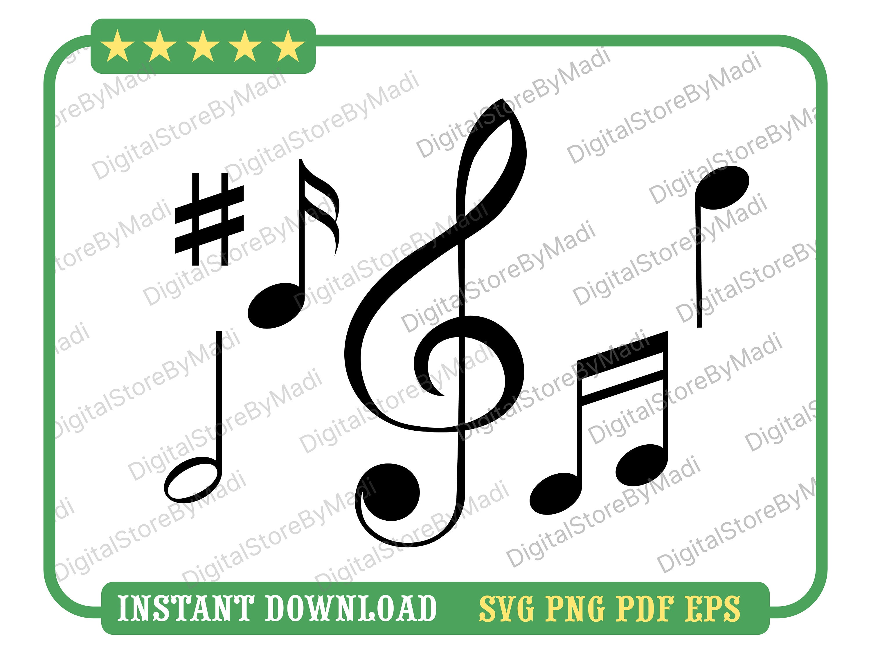 Music notes svg Music note svg Treble Clef svg Music note | Etsy