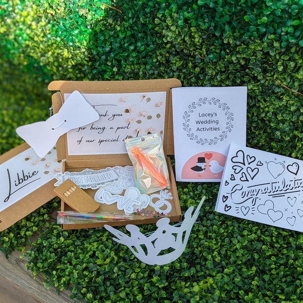 Personalised Kids Wedding Activity Box, Kids Activity Pack, Child ...