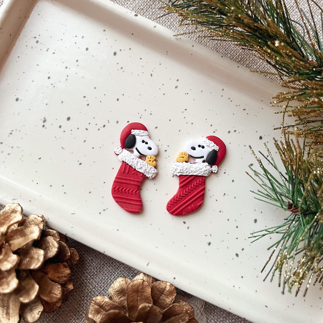 Snoopy in A Stocking | Festive Christmas Jewelry | Handmade Gifts ...