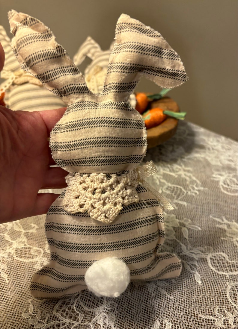 Farmhouse Style Stuffed Bunny - Etsy