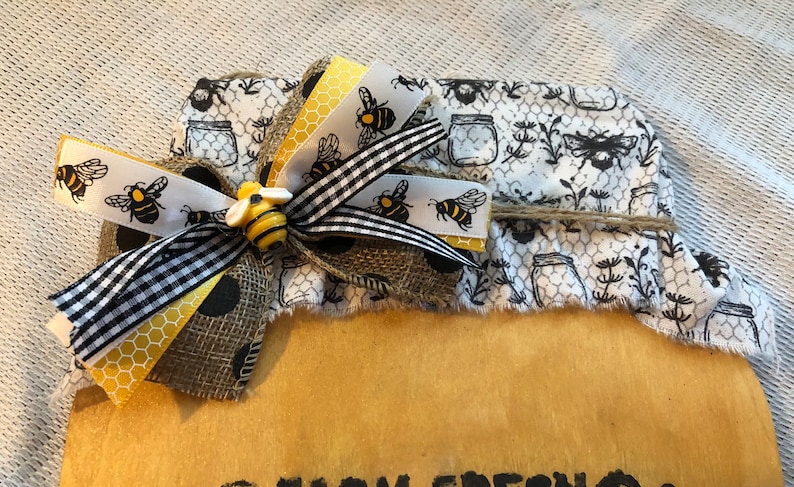 Bee / Honey Jar Themed Wooden Sign - Etsy