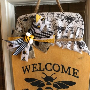 Bee / Honey Jar Themed Wooden Sign - Etsy