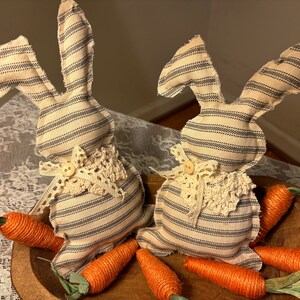 Farmhouse Style Stuffed Bunny - Etsy