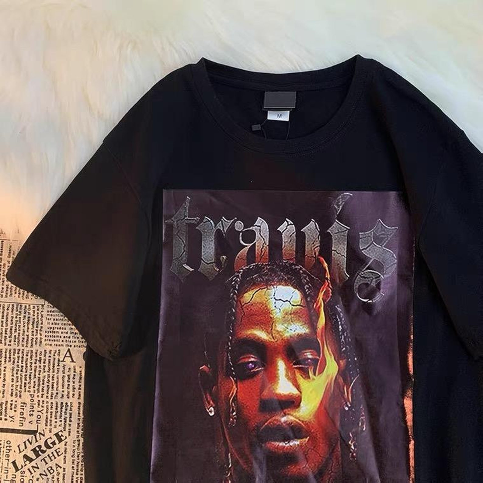 Travis Scott Rap Graphic Custom Tee Etsy