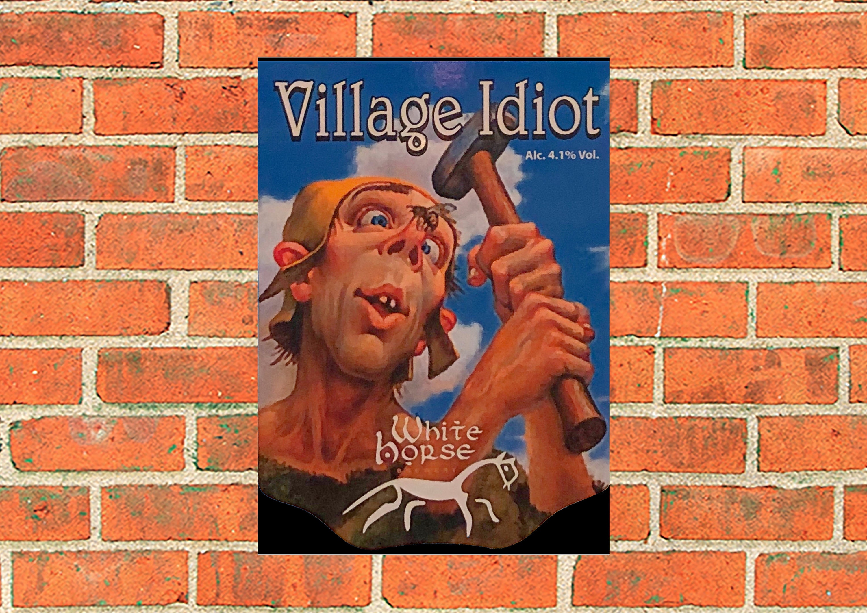 Village Idiot metal beer sign. Aluminium vintage style sign | Etsy