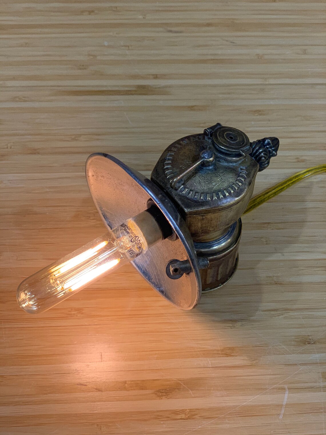 Miners Carbide Cap Light Edison Lamp - Etsy