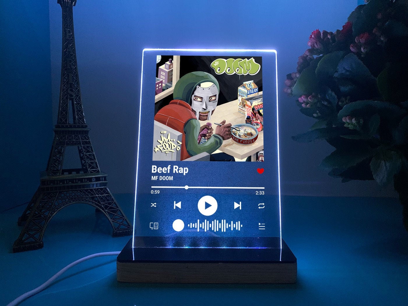 Custom Acrylic Song Poster Led Light Custom Photo song music | Etsy