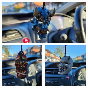 Car Accessory | Samurai Hannya Avatar Mask | Rear View Mirror - Etsy