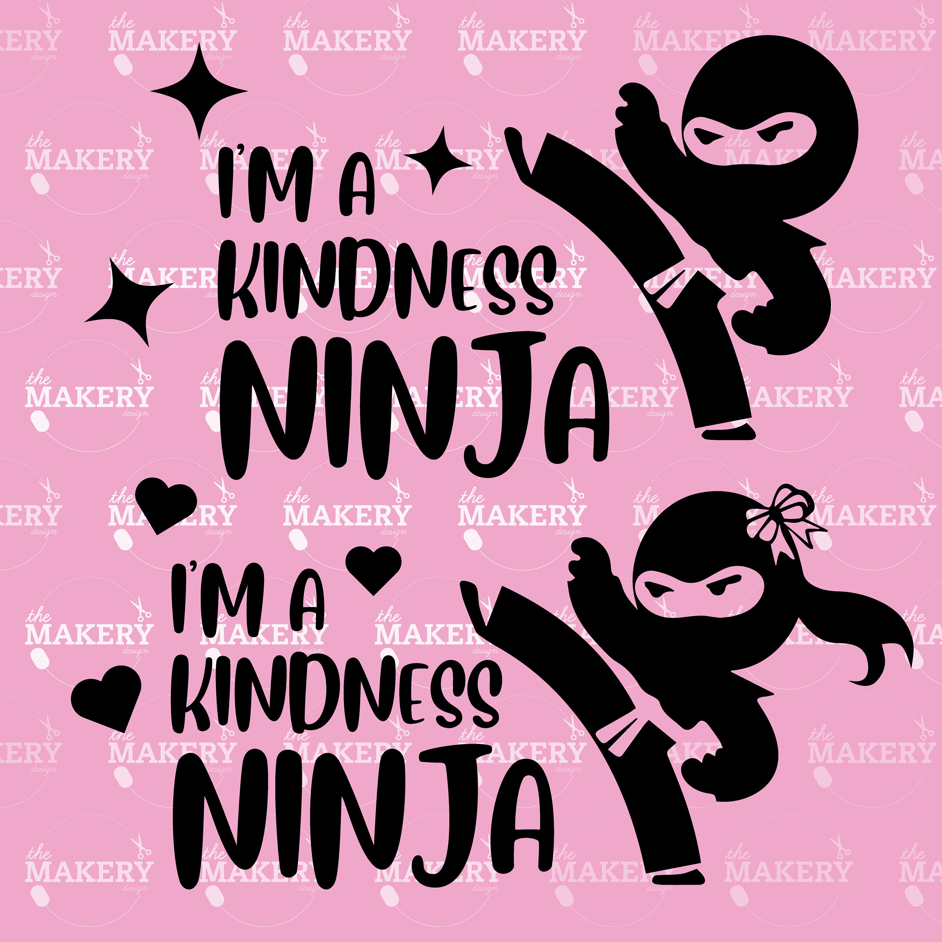 Kindness Ninja SVG Cricut Cut File Silhouette Design for - Etsy