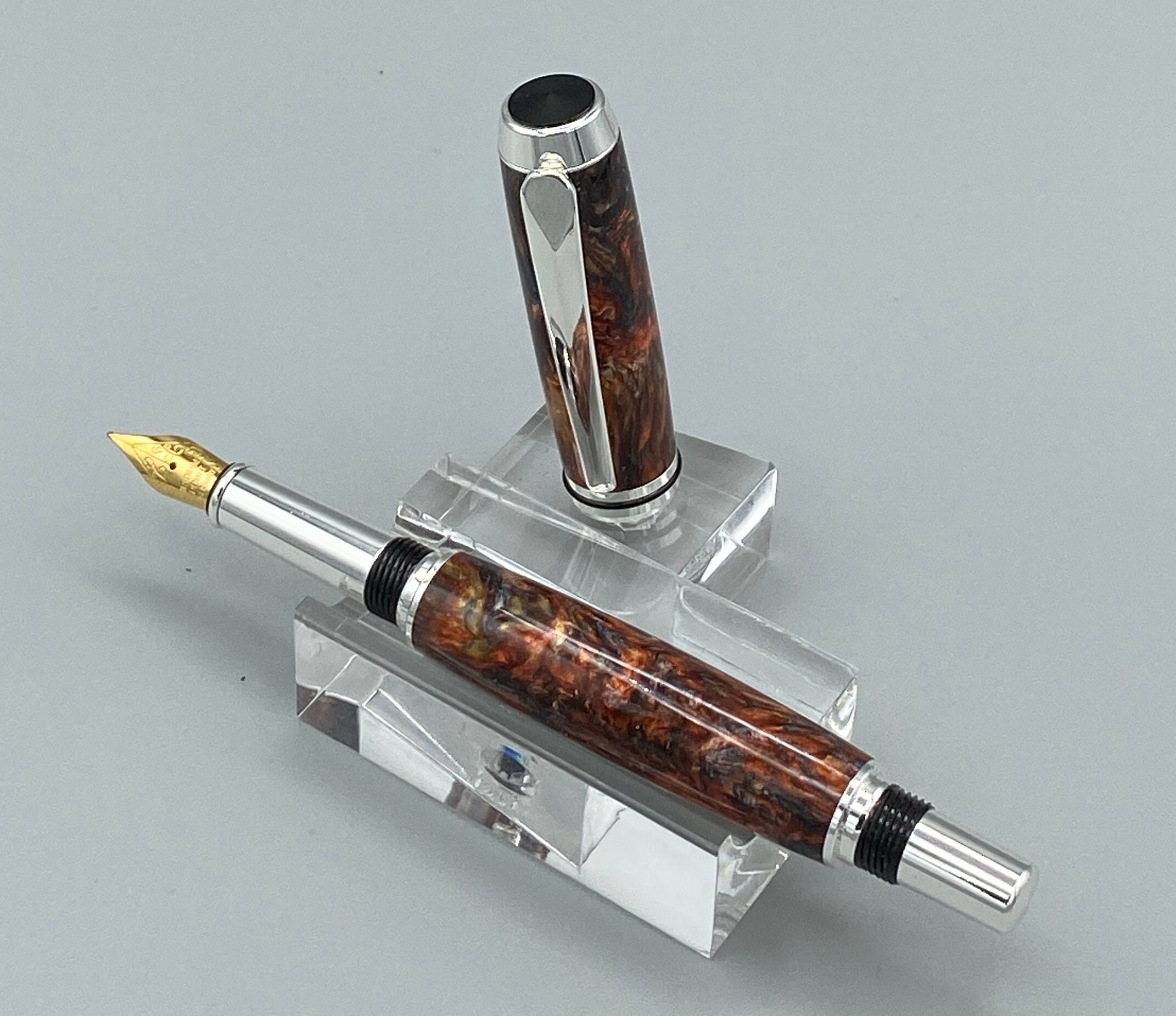This Gorgeous Fountain Pen With Sterling Silver Parts Has a Body Made ...
