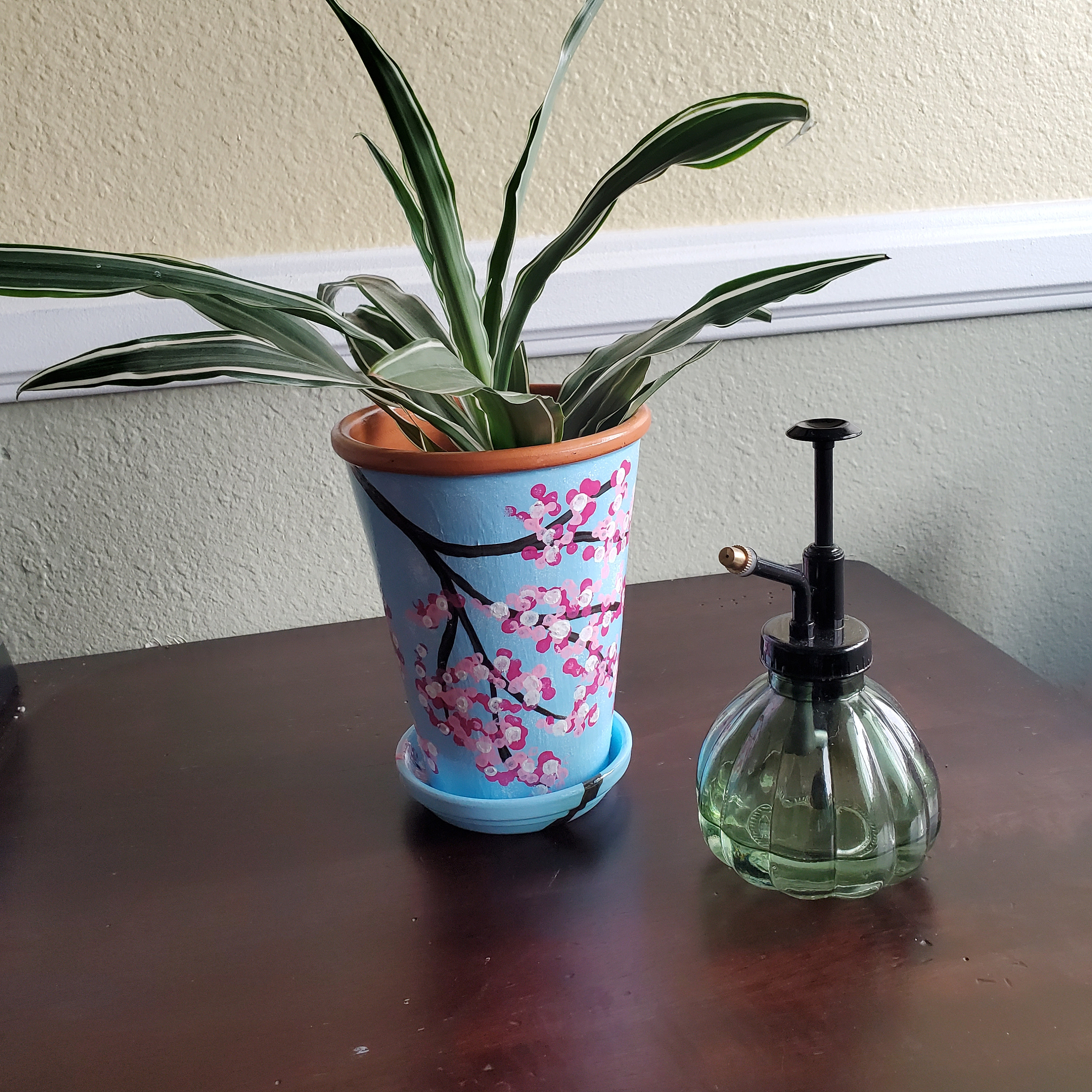 Cherry Blossom Planter Pot Hand Painted 4.25 - Etsy