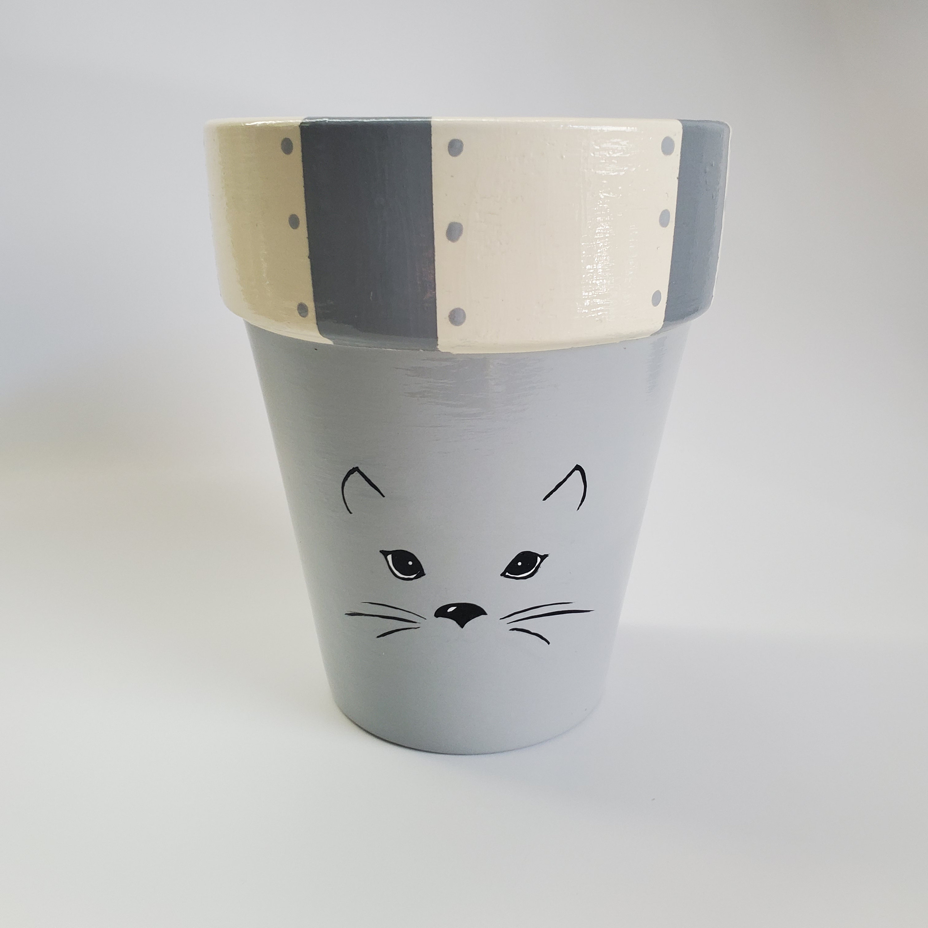 Kitty Cat Face Flower Pot Planter 4.5 Inch - Etsy