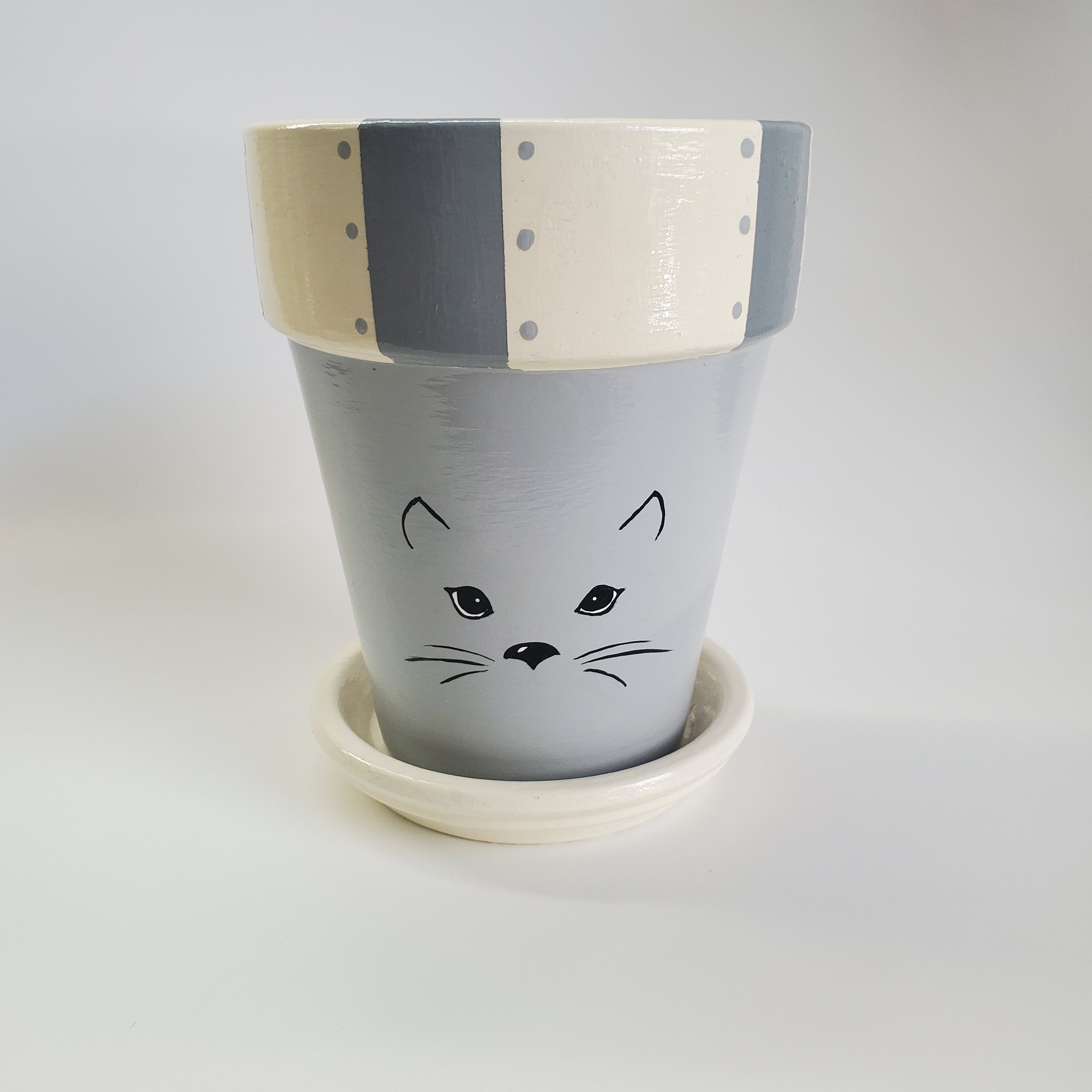 Kitty Cat Face Flower Pot Planter 4.5 Inch - Etsy