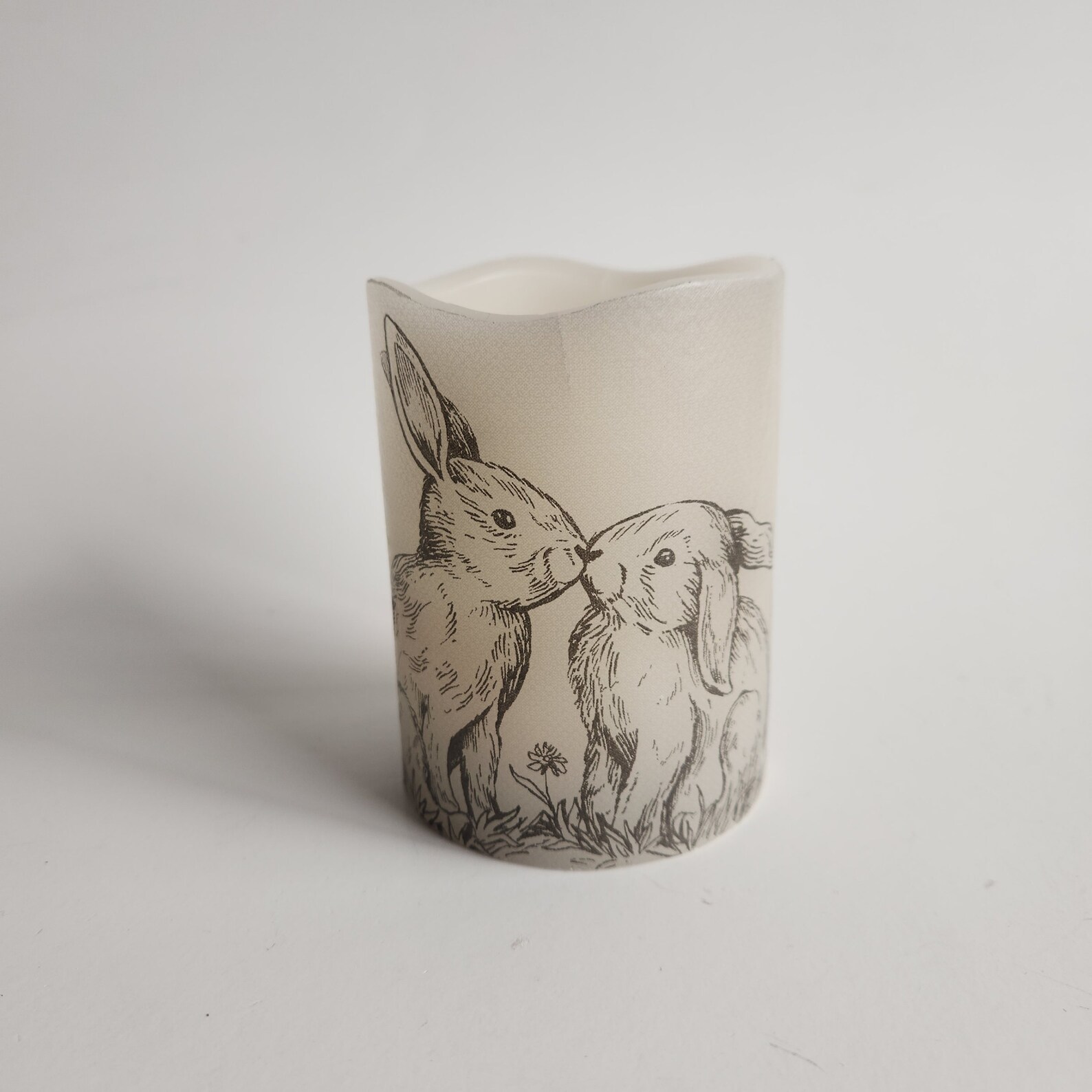Bunny Kisses Easter LED Flameless Wax Pillar Candle - Etsy