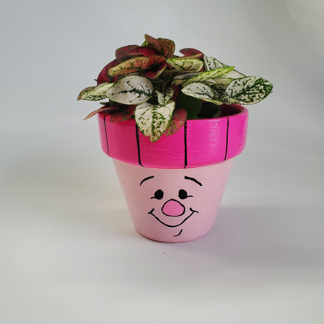 Piglet Face Flower Pot Planter Hand Painted Multiple Sizes - Etsy