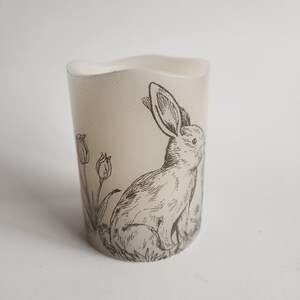 Bunny Kisses Easter LED Flameless Wax Pillar Candle - Etsy