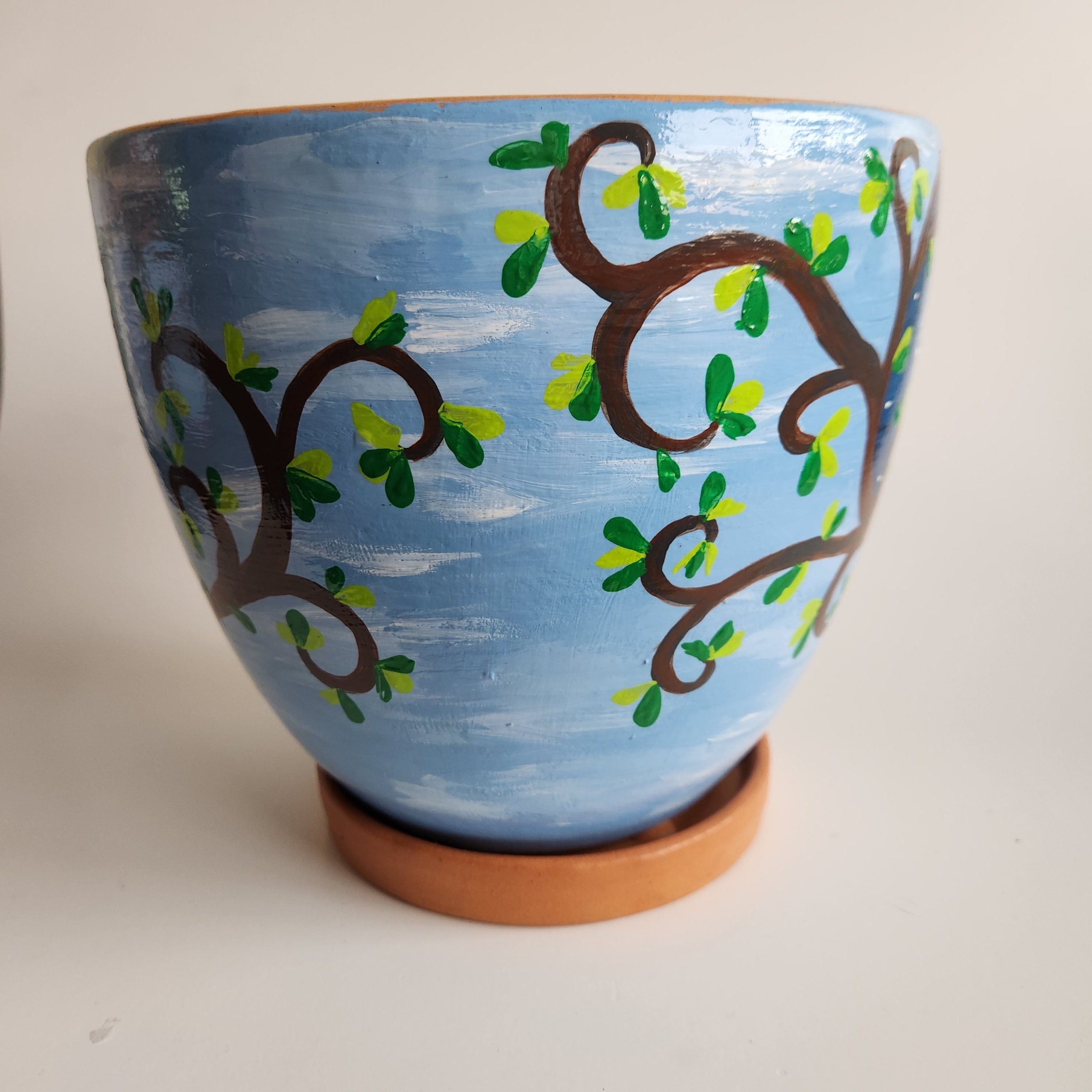 Yin Yang Tree of Life Flower Pot Planter 7.5 Hand - Etsy