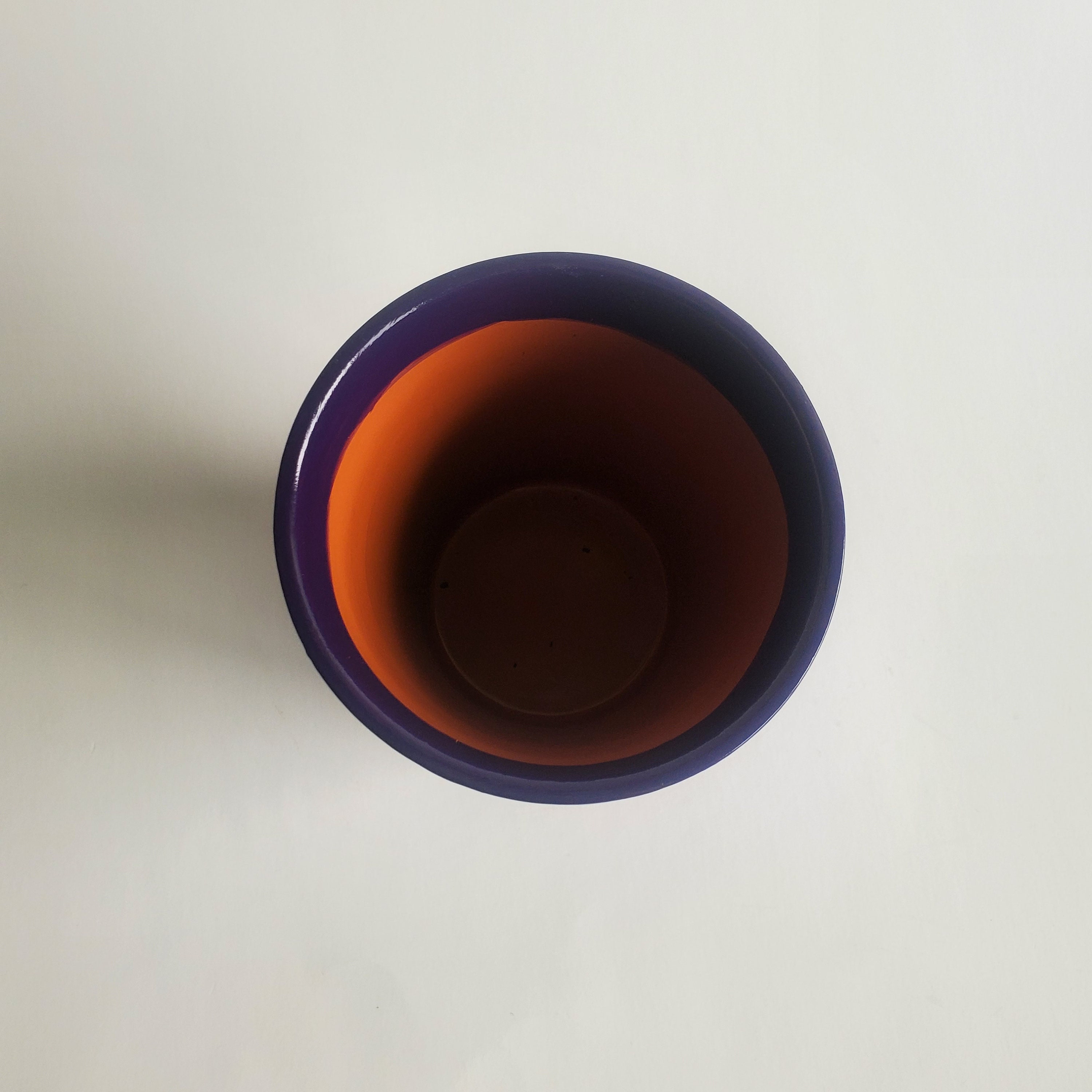 Purple Striped Flower Pot 4 Hand Painted Planter - Etsy