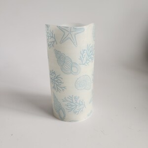 Ocean Beach Starfish Coral Seashell LED Flameless Wax Pillar Candle - Etsy