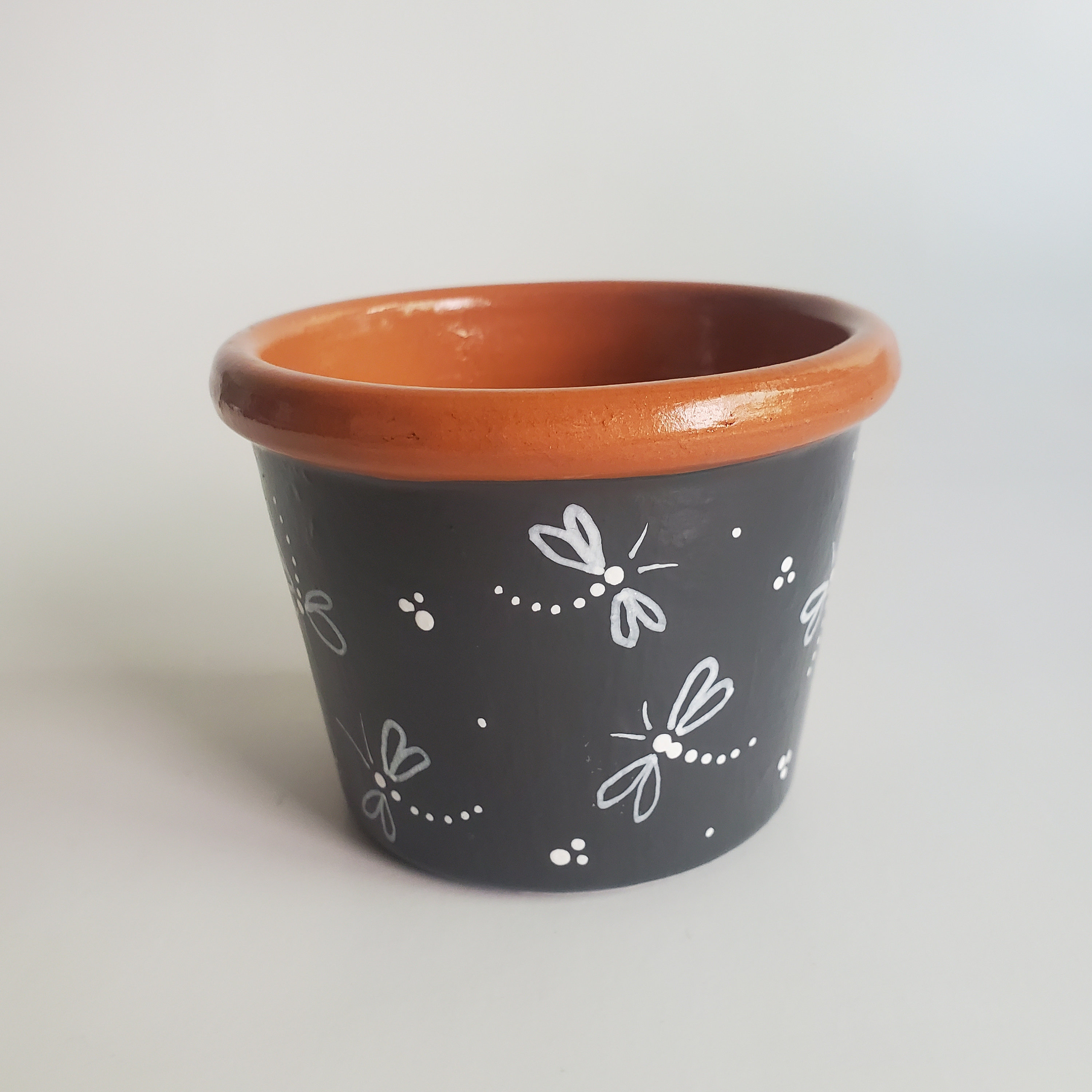 Dragonfly Planter Pot Hand Painted 3.5 Short - Etsy