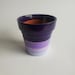 Purple Striped Flower Pot 4 Hand Painted Planter - Etsy