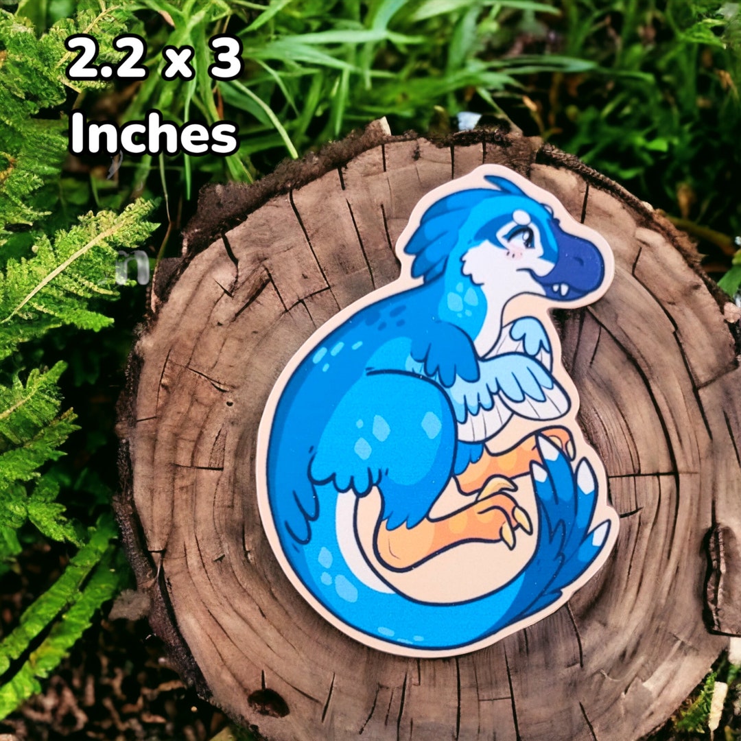 Blue Raptor Dino STICKER - Etsy Canada