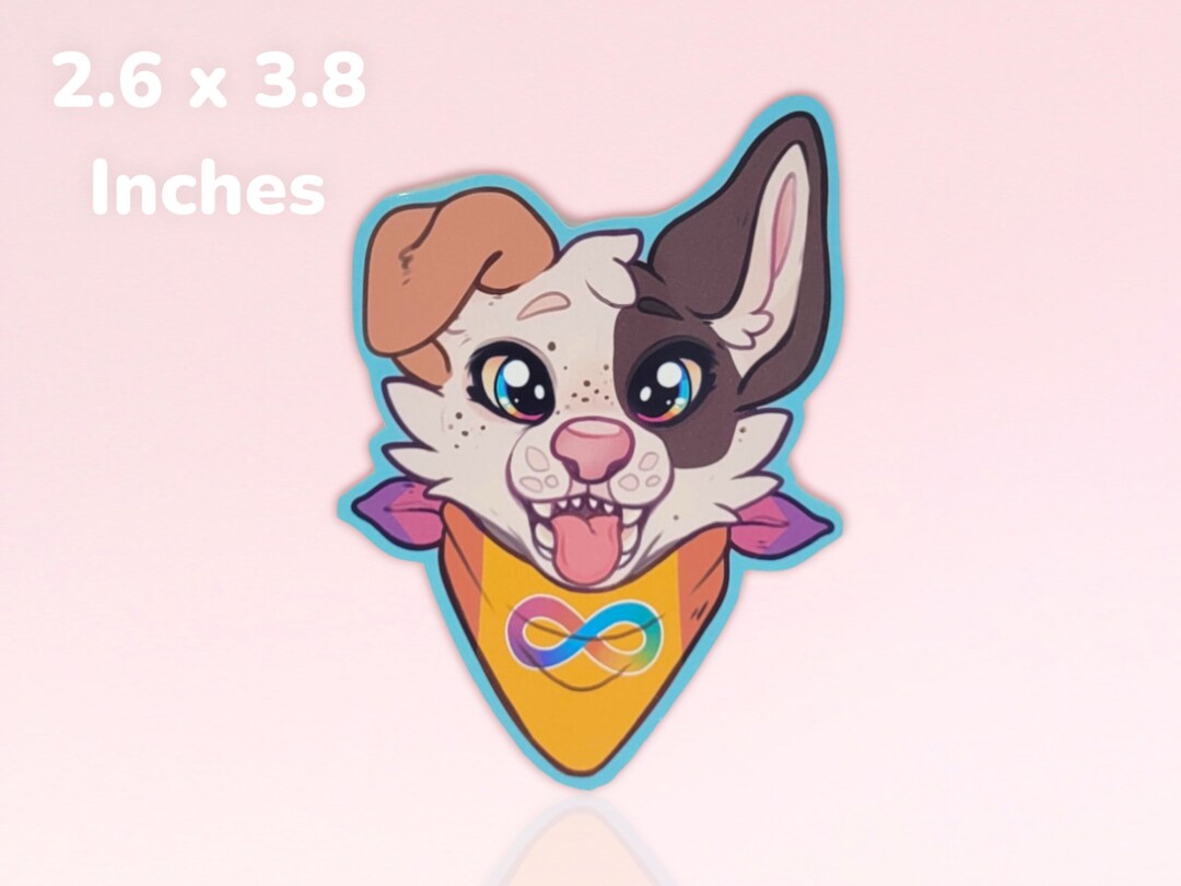 Neurodivergent Pride Pup STICKER - Etsy