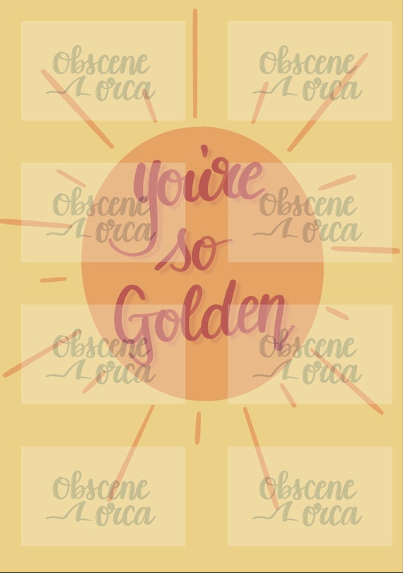 Youre So Golden Harry Styles Print Téléchargement numérique - Etsy France