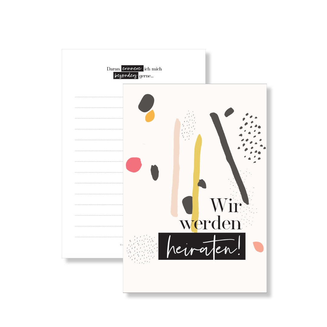 20 Milestone Cards Incl. Wedding Reminder Box Postcard A6 - Etsy