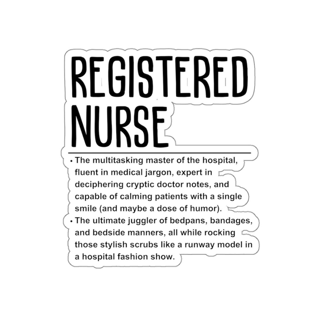 Nurse Life Essential: RN Vinyl Sticker for Er Nurses and Medical Pros ...