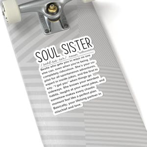 Soul Sister Sticker, Best Friend Sticker, Sister Gift Sticker ...