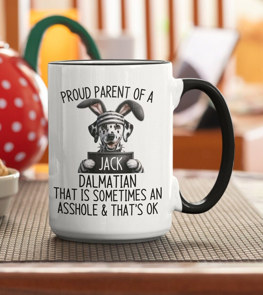 Funny Dalmatian Parent Mug - Customizable Pet Lover Gift - Perfect for ...