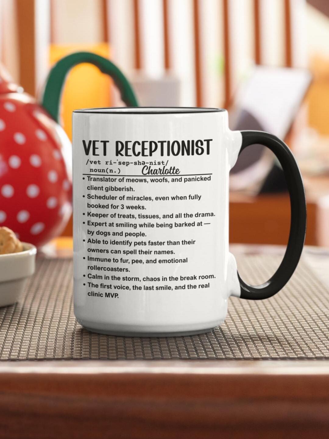 Vet Receptionist Coffee Mug: Funny Animal Lover Gift - Etsy